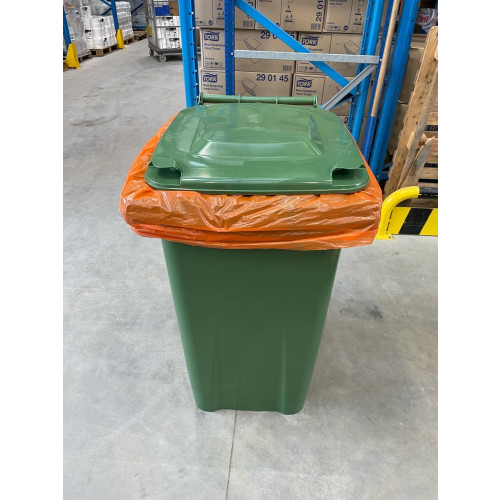 Simon Safety - 240 Litre Wheelie Bin (Green) with 50 Orange 240 Litre ...