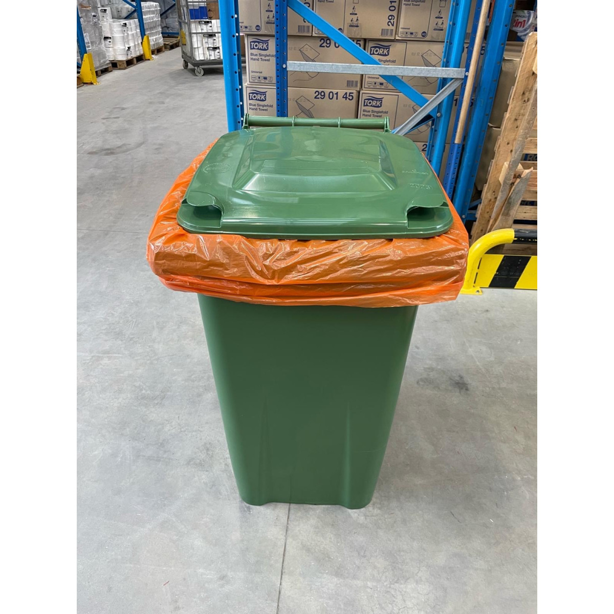 Simon Safety - 240 Litre Wheelie Bin (Green) with 50 Orange 240 Litre ...